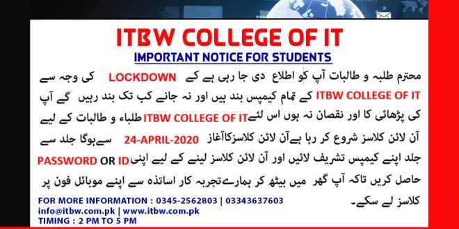 HOME - ITBW COLLEGE OF IT